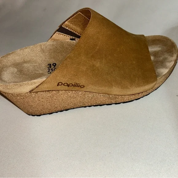 Papillio | Shoes | Papillio By Birkenstock Manica Slide Tan Wedge ...